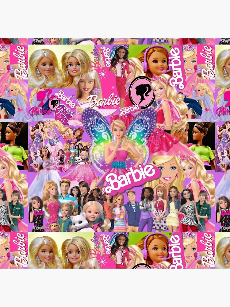 "Cute Barbie Assorted Character and Logo Collage" Tote Bag for Sale by ...