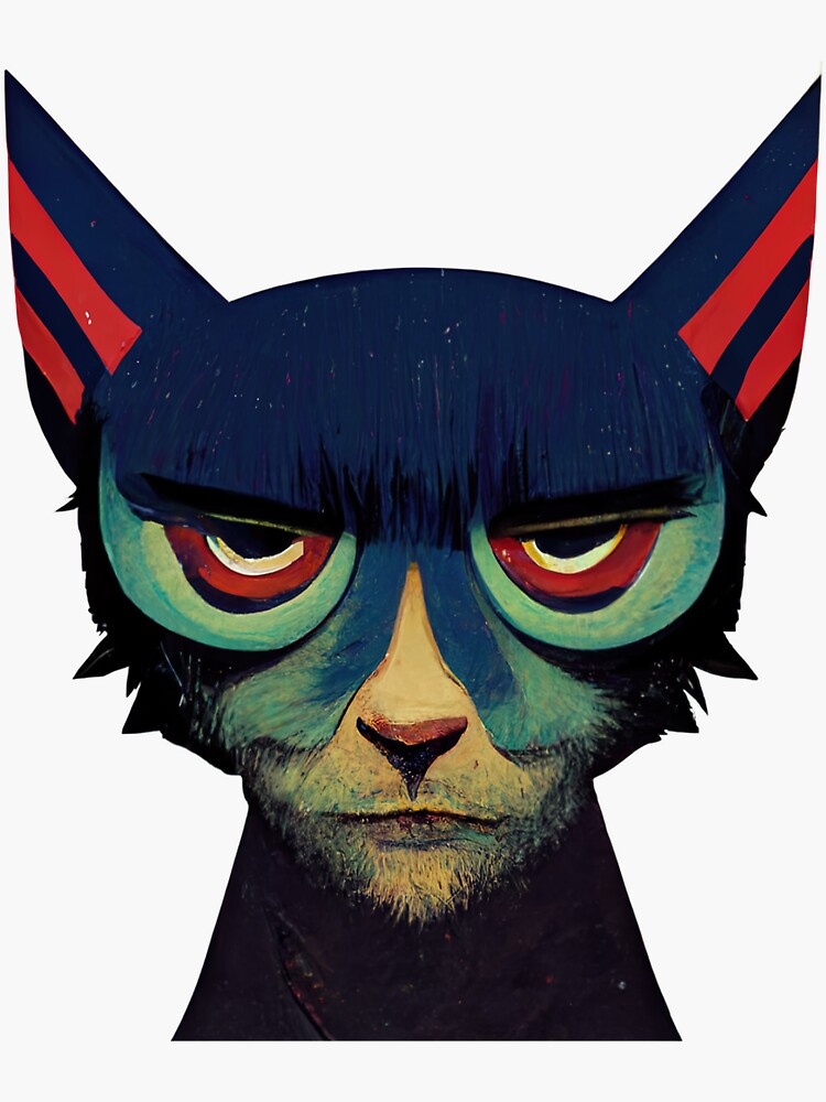 "Grungey Cat - Funny Cat Design" Sticker for Sale by cat-that | Redbubble