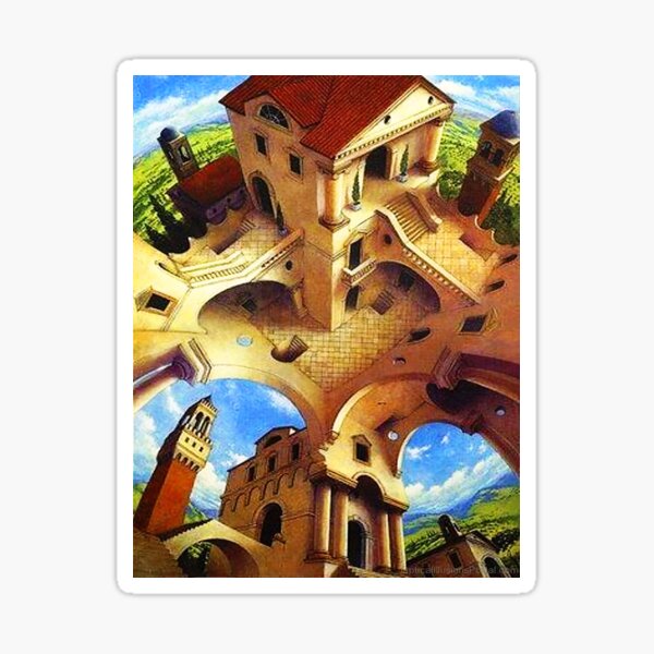 "M.C. Escher" Sticker for Sale by EDUOARDOART | Redbubble