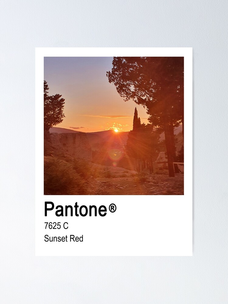 "Pantone Sunset Red" Poster for Sale by CameraO | Redbubble