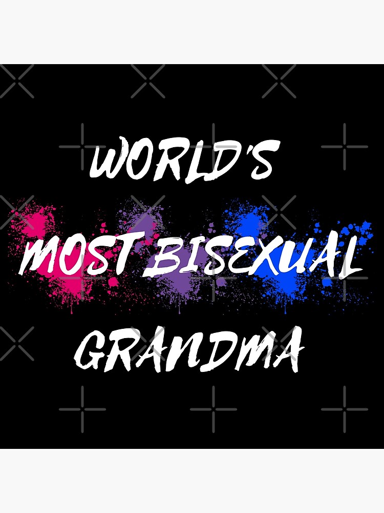 Worlds Most Bisexual Grandma Bi Flag Color Splash For Bisexual