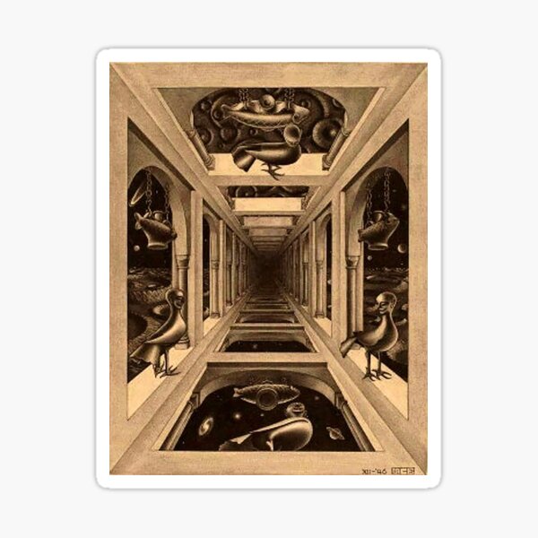 "M.C. Escher" Sticker for Sale by EDUOARDOART | Redbubble
