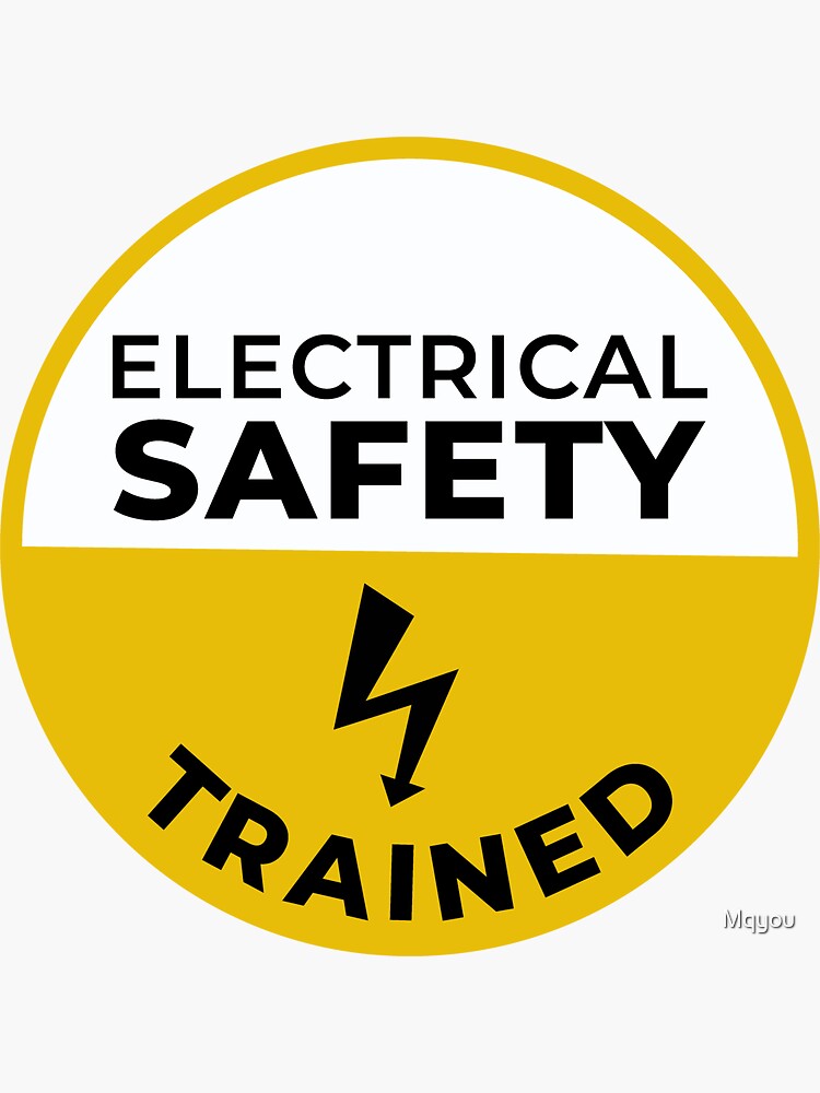 "certified trained electrician, electrical safety" Sticker for Sale by ...