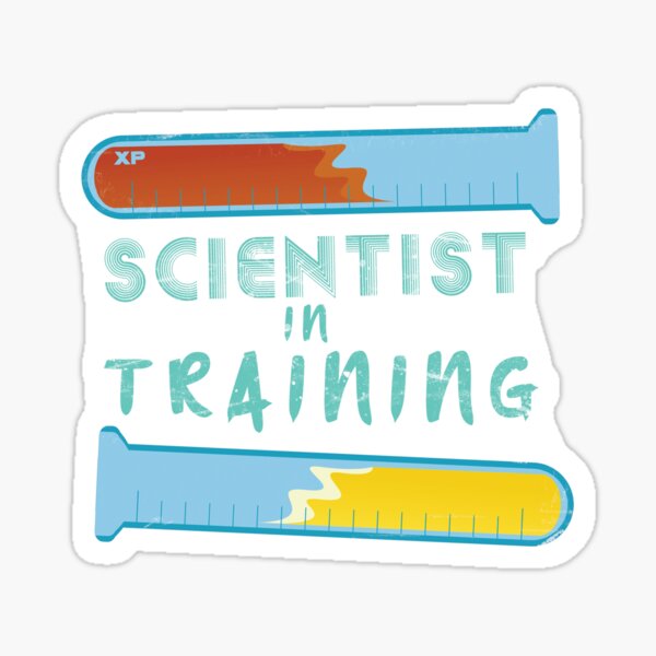"Scientist in Training " Sticker for Sale by LowRumble | Redbubble