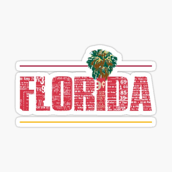 "Florida" Sticker for Sale by yacaby | Redbubble