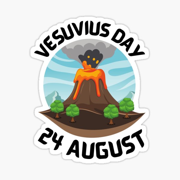 "Vesuvius Day " Sticker for Sale by simkrishna500 | Redbubble