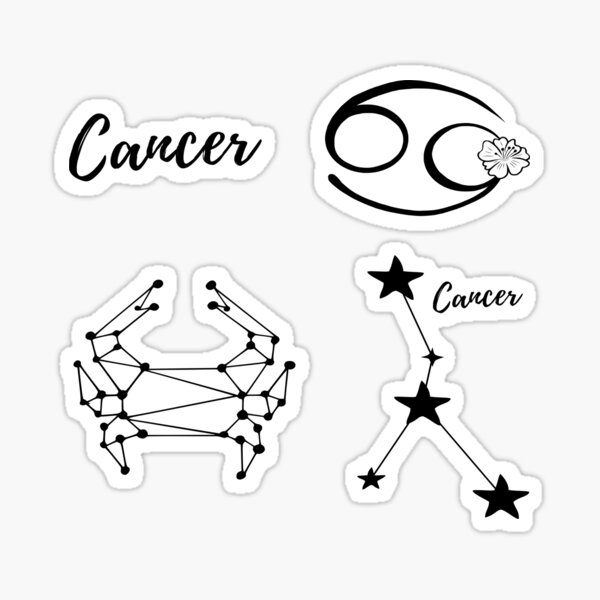 Sticker Pack Cancer Star Sign Sticker For Sale By Dahliablanche