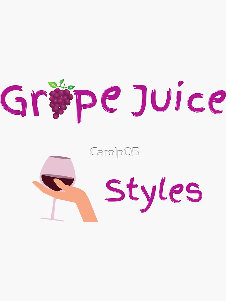 "HARRY STYLES | GRAPE JUICE STYLES | LETTERING" Sticker for Sale by ...