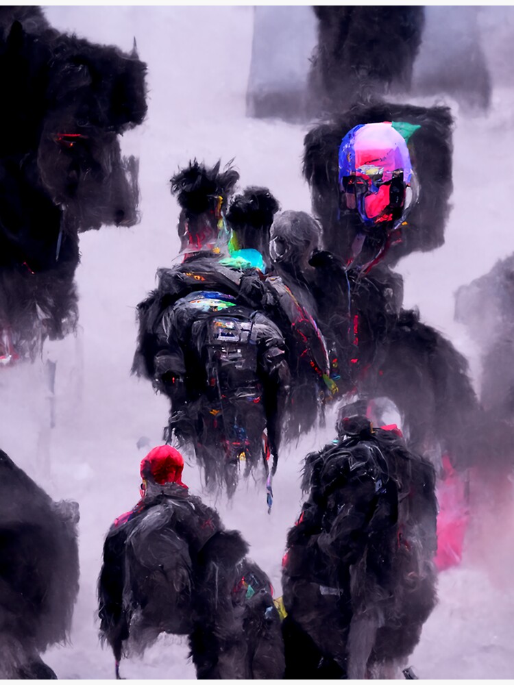 "Cyberpunk Ghosts" Sticker for Sale by Candide1470 | Redbubble