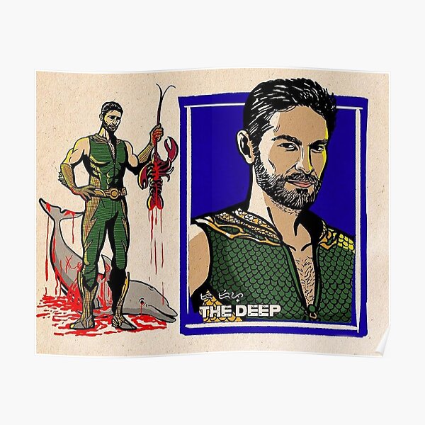 "Super Heroes The Deep Fan Art The Boys" Poster for Sale by crowealbert ...