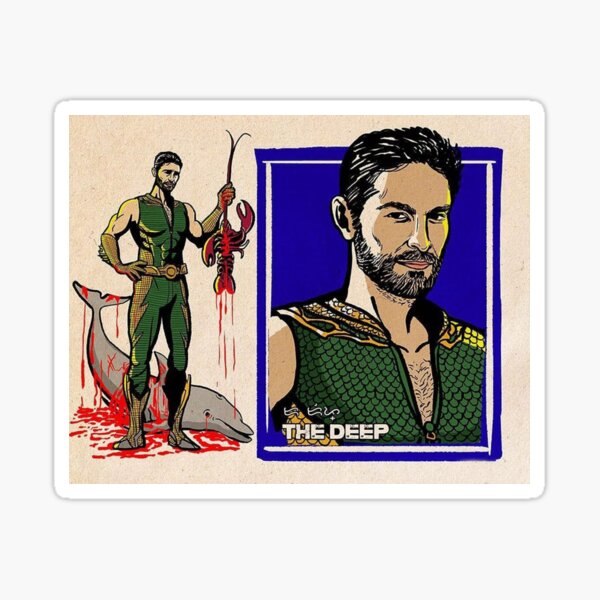 "Super Heroes The Deep Fan Art The Boys" Sticker for Sale by ...