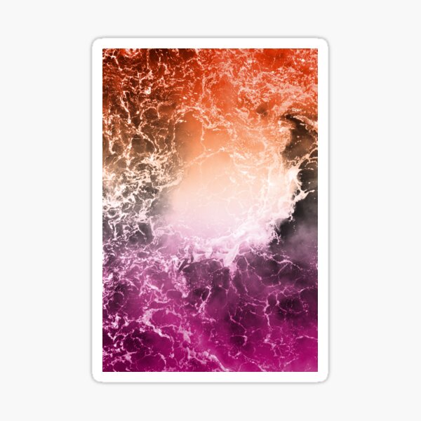 "Hidden Lesbian flag Ocean Waves Subtle" Sticker for Sale by ...