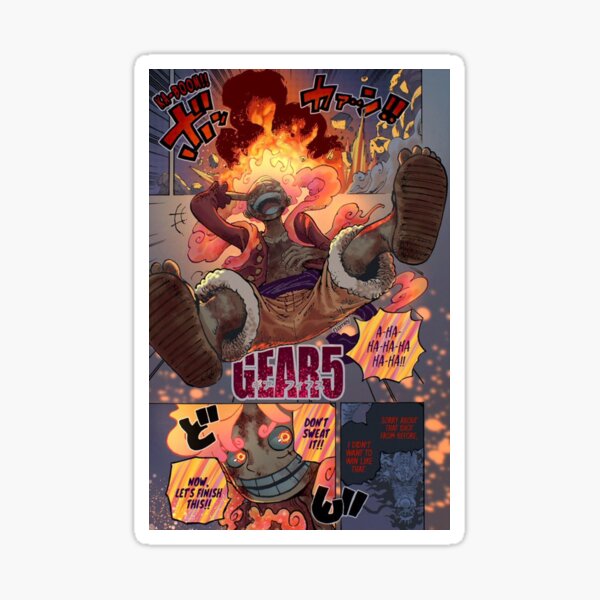 "Comic Anime One Piece Luffy Awakening" Sticker for Sale by crowealbert ...
