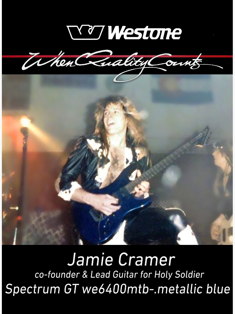Fotodruck for Sale mit "Westone Gitarren Jamie Cramer von Holly Soldier ...