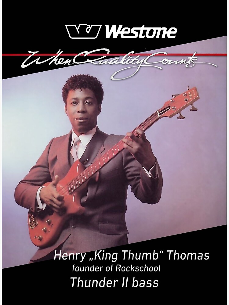 "Westone guitars Henry „King Thumb“ Thomas, founder of Rockschool with Thunder II bass (ht2022 ...