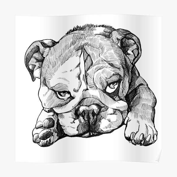 "sullen dog" Poster for Sale by Elenskyy | Redbubble