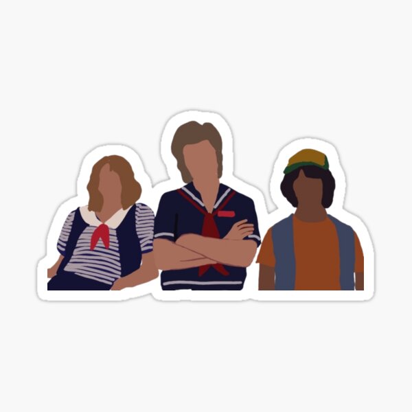 "Robin, Steve and Dustin stranger things netflix " Sticker for Sale by ...