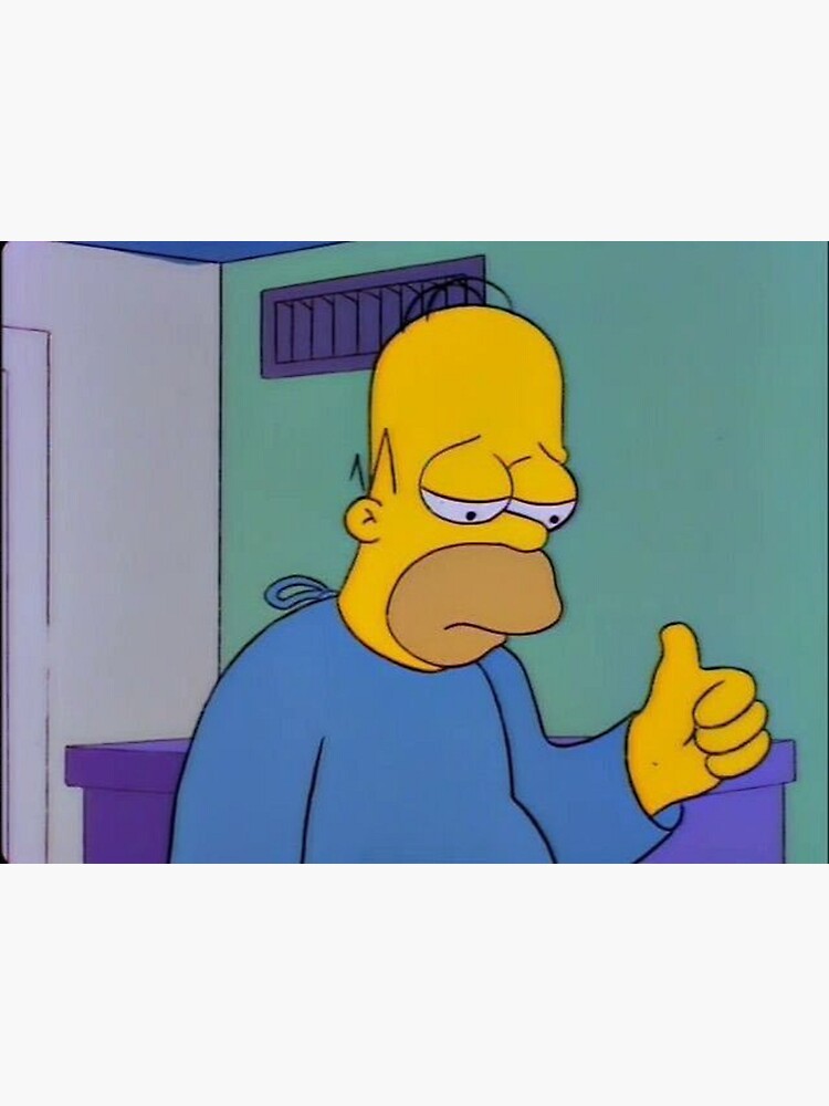 "Sad Homer" Sticker for Sale by AestheticAnimee | Redbubble