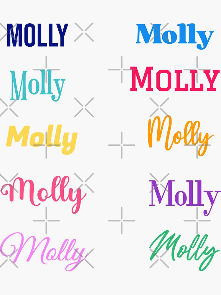 "Molly - Baby Names Girls Unique - Personalized Gift For Her -" Sticker ...