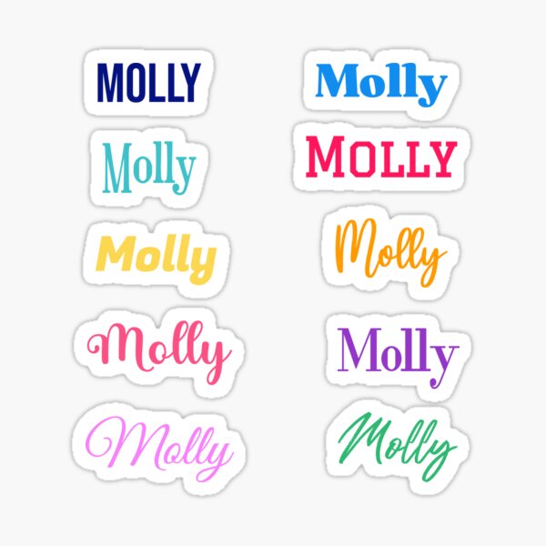 "Molly - Baby Names Girls Unique - Personalized Gift For Her -" Sticker ...