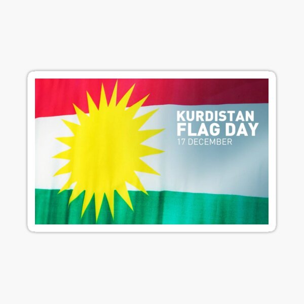 "Kurdistan national flag day " Sticker for Sale by KurdishShops | Redbubble