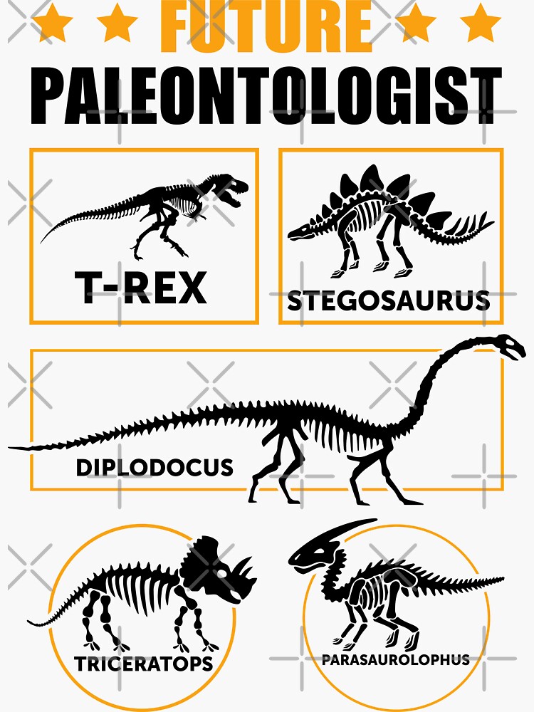 "Future Paleontologist Fossil Dinosaurs Lover Paleontology" Sticker for ...
