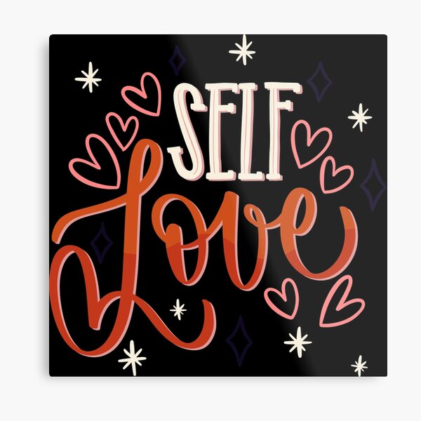 Lámina metálica «Diseño de letras de amor propio | Amor propio ...