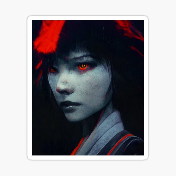 "Red Anime Girl Fashion, Gamer Girl" Sticker for Sale by kazunion ...