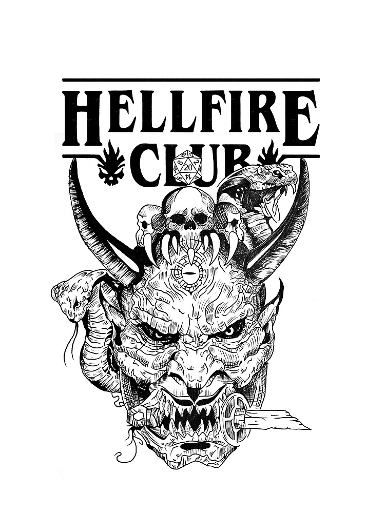 "Stranger Things Hellfire Club Design" Art Print for Sale by -mchl ...