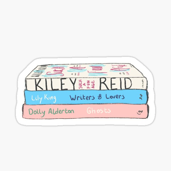 "Contemporary Fiction/Literary Fiction Book Stack Illustration" Sticker ...