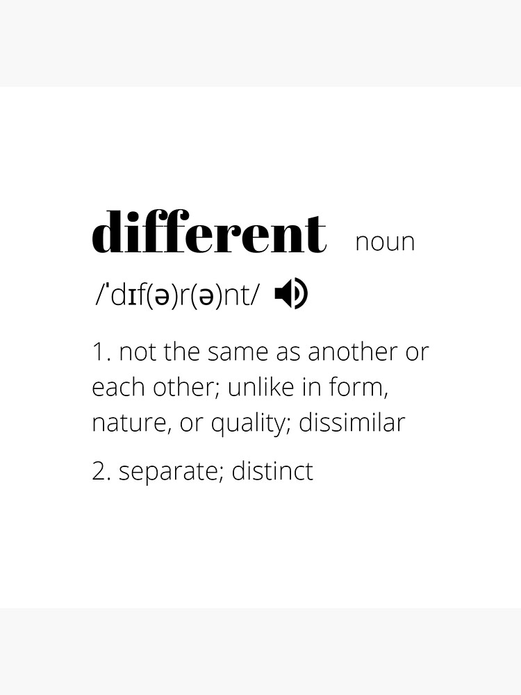 "Different Definition" Sticker for Sale by Lumiere1 | Redbubble