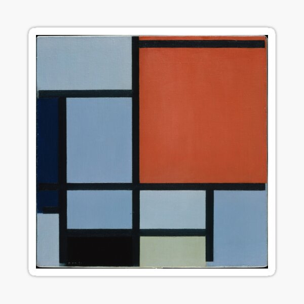 "Composition (1921) Piet Mondrian " Sticker for Sale by TeeARTHY ...