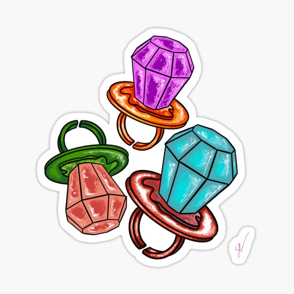 "Ring pop" Sticker for Sale by Lentilbug | Redbubble