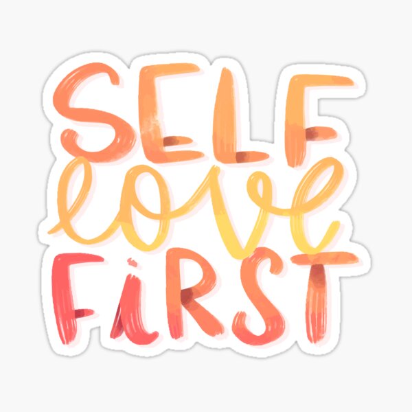 Pegatina «Primer diseño de letras de amor propio | Amor propio ...