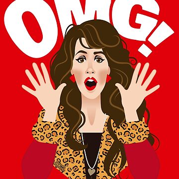 "OMG!" Sticker for Sale by AleMogolloArt | Redbubble