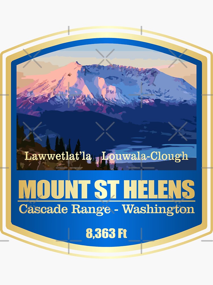 "Mount St Helens (PF)" Sticker for Sale by curranmorgan | Redbubble