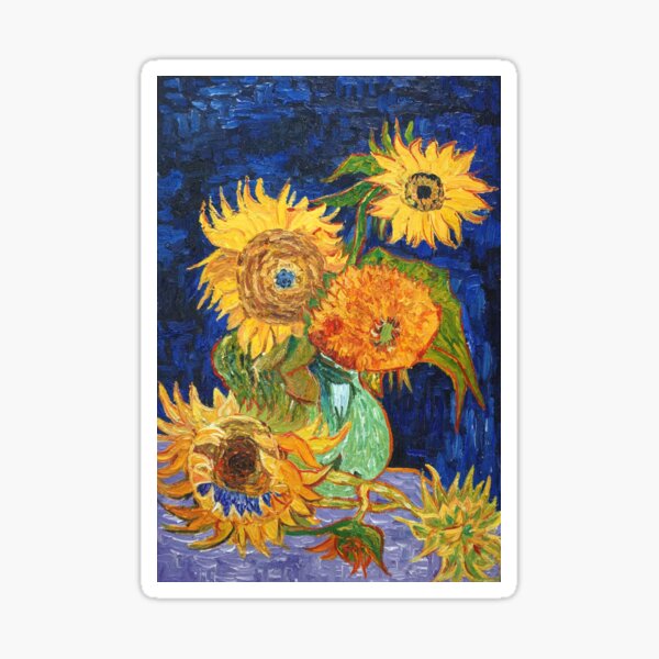 "Vincent Van Gogh | Five Sunflowers 1888 Artwork" Sticker for Sale by ...