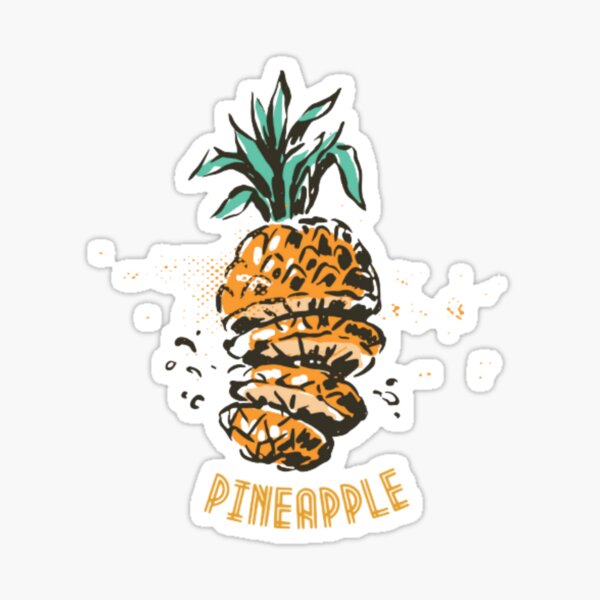 "pineapple" Sticker for Sale by medgamine | Redbubble