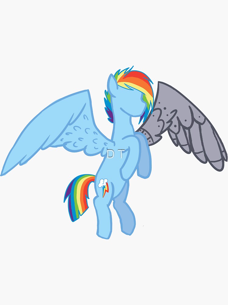 "Rainbow Dash War - Great Crystal War - Punk My Little Pony" Sticker ...