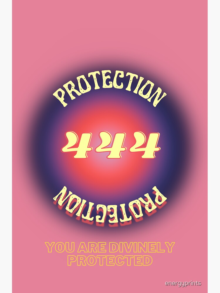 "444 - Angel Numbers - Divinely Protected" Sticker for Sale by ...