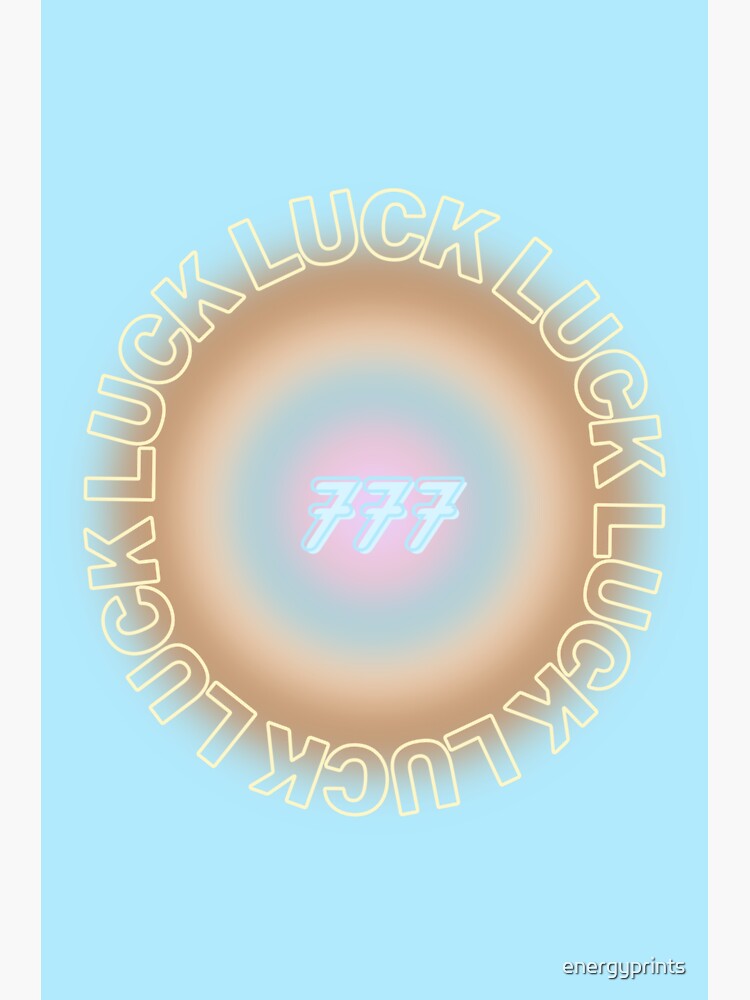 "777 - Angel Numbers - Luck" Sticker for Sale by energyprints | Redbubble