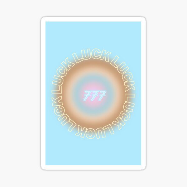 "777 - Angel Numbers - Luck" Sticker for Sale by energyprints | Redbubble