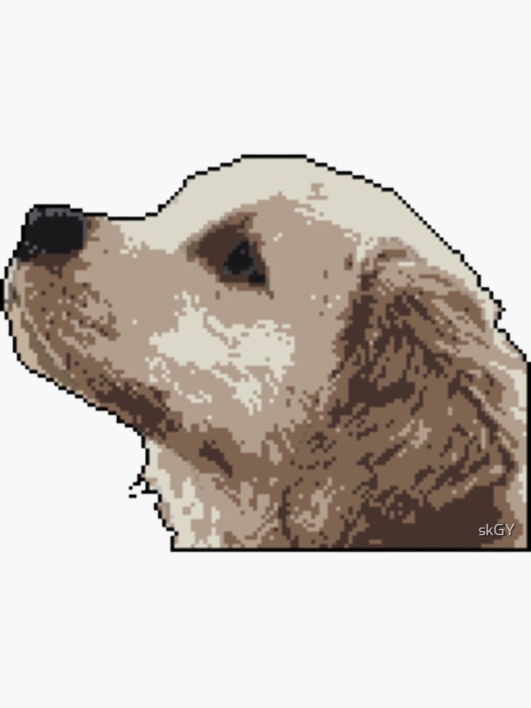 "Dog pixel art" Sticker for Sale by skGY | Redbubble