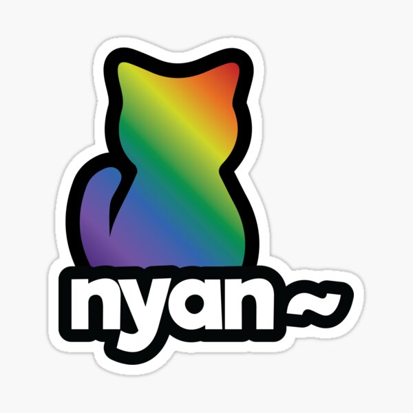 "Pride Neko: Nyan" Sticker for Sale by Aw10tiko | Redbubble