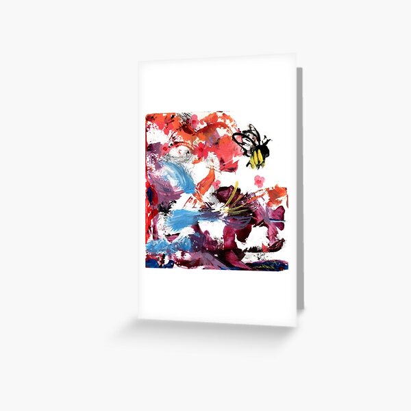 "Extravagant Day - abstract, fun, busy, bumblebee, flowers, sunny, joy ...