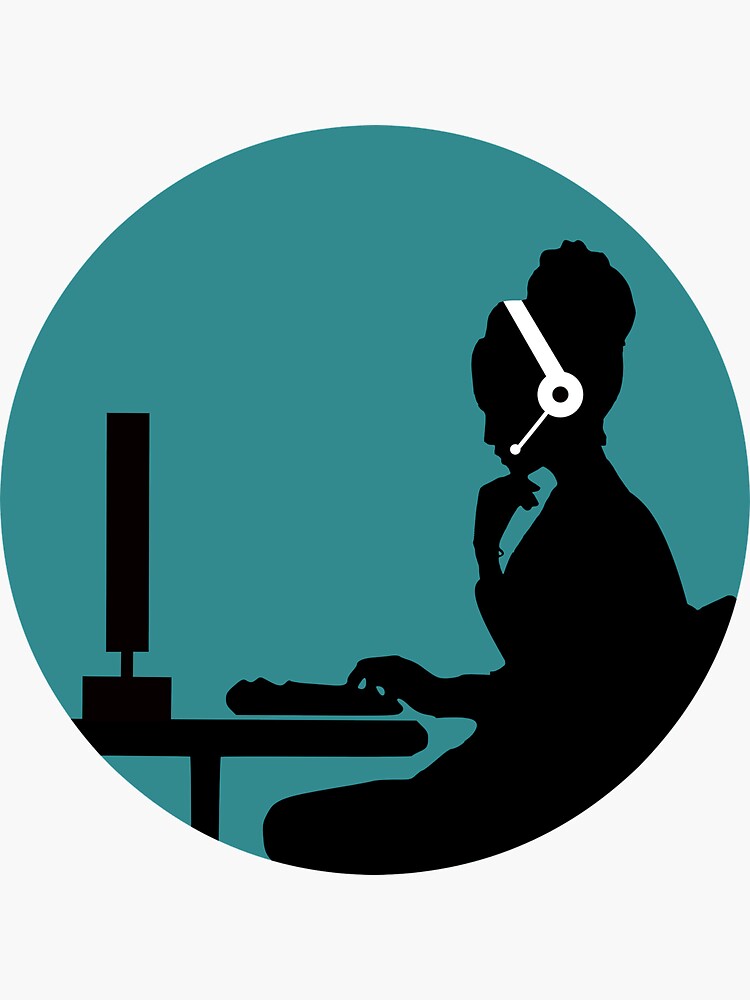 "call center sticker" Sticker for Sale by Bibianoda | Redbubble