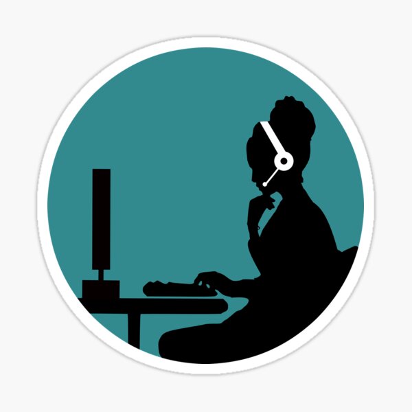 "call center sticker" Sticker for Sale by Bibianoda | Redbubble