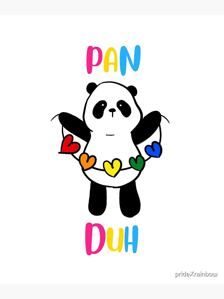 "Pansexual Panda Pan Duh Pride" Poster for Sale by prideXrainbow ...