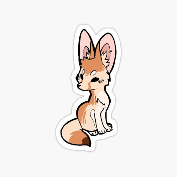 "Fennec Fox Sticker " Sticker for Sale by Vulpeculated | Redbubble