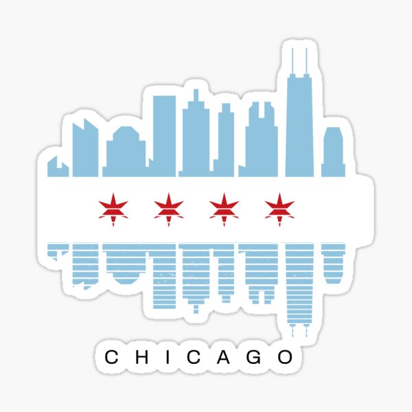 "Chicago Skyline" Sticker for Sale by NNNostalgia | Redbubble